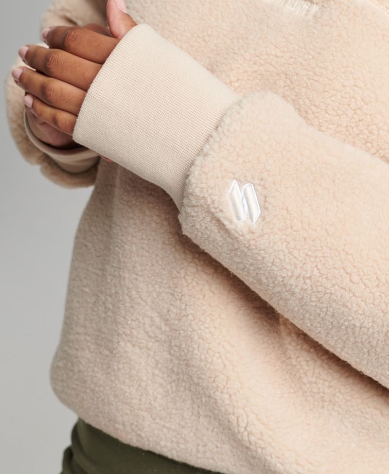 Buzo Hoodie Cerrado Para Mujer Code Sl Borg Henley Superdry 11141 ...